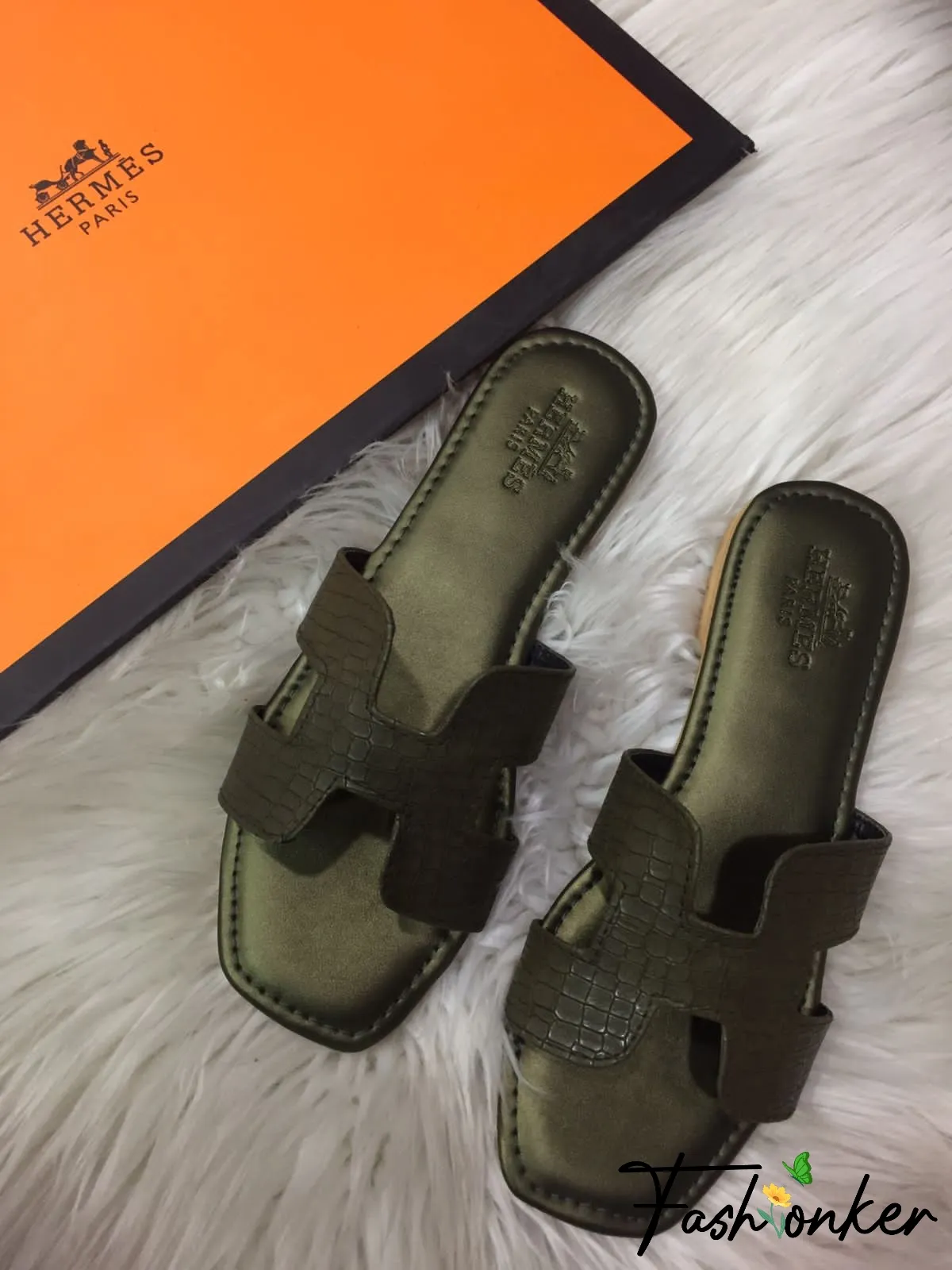 Buy online Hermes Crocodile Slippers In Pakistan| Rs 2500 | Best Price ...